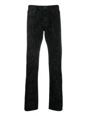 TAKAHIROMIYASHITA THESOLOIST. X Disney Scribble Print Trousers - Black
