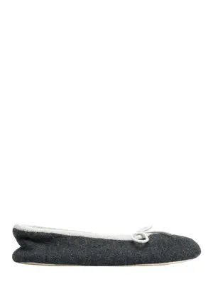 N.peal Bow Tie Slippers - Grey