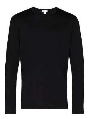 Sunspel Long Sleeve T-shirt Black
