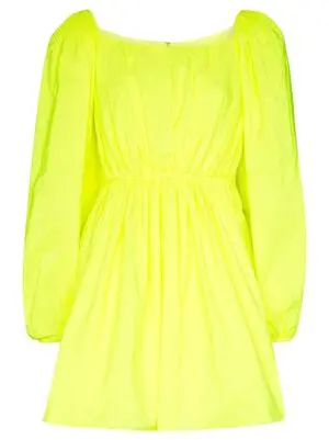 Valentino Garavani Puff Sleeve Mini Dress - Yellow