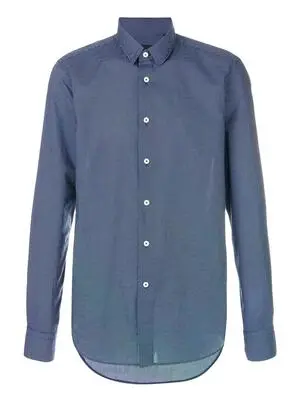 DELL'OGLIO Long Sleeved Button Up Shirt - Blue