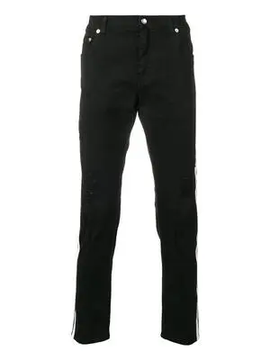 Dolce & Gabbana Side Stripes Slim Fit Jeans - Black