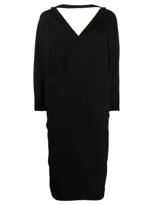 RICK OWENS Rick Owens V-Neck Midi Dress
