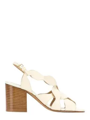 Chloé Crossover Strap Sandals - Neutrals