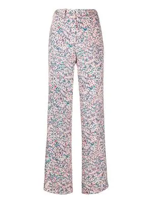 N°21 Daisy Print Wide-leg Trousers - Multicolour