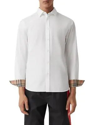 BURBERRY Monogram Motif Slim-fit Shirt