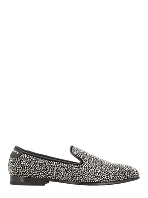 Philipp Plein Rhinestone Studded Loafers - Silver