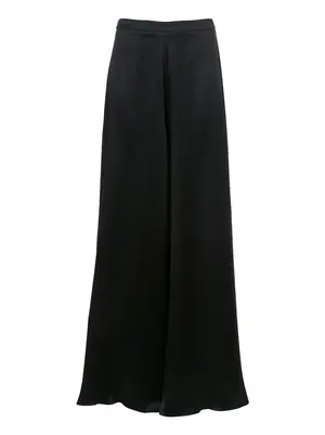 Voz Charmeuse Palazzo Trousers - Black