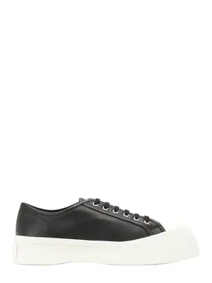 Marni Pablo Leather Flatform Sneakers - Black