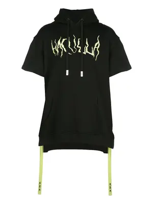 HACULLA. Masked Pins Short Sleeved Hoodie - Black