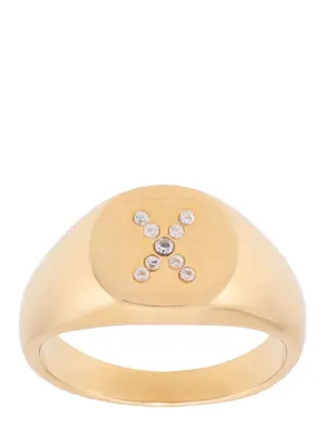 NIALAYA JEWELRY Year Anniversary Collection Signet Ring - Gold