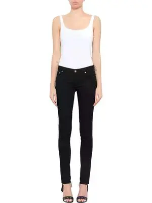Givenchy Cotton Blend Star Motif Skinny Jeans - Black