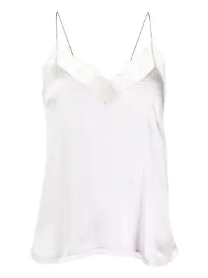 IRO PARIS Tulle Trim Camisole - White