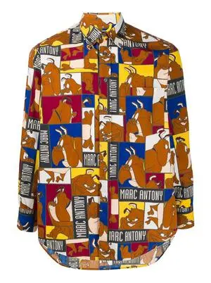 JC DE CASTELBAJAC 1980s Marc Antony Print Shirt - Brown