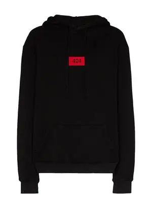424 Logo Patch Hoodie - Black