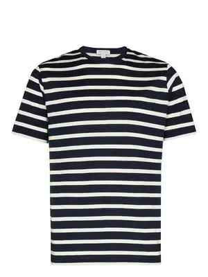 Sunspel Breton-stripe T-shirt - Blue