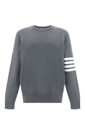 Thom Browne 4-bar Milano Stitch Pullover - Grey