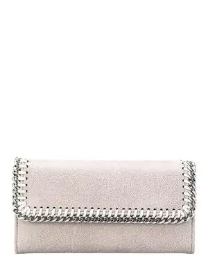 Stella McCartney Stella McCartney Falabella Chain-Trim Wallet Grey
