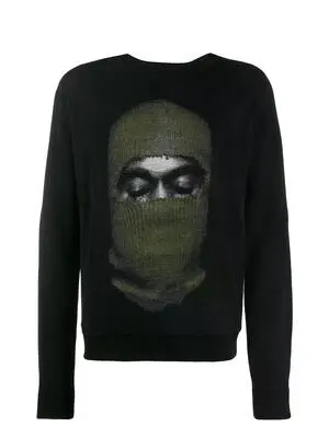 IH NOM UH NIT Balaclava Print Sweatshirt - Black