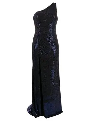 BLANCA VITA One-shoulder Sequin Gown - Blue