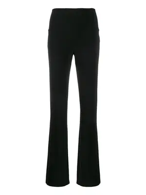 Norma Kamali High Waisted Straight-leg Trousers - Black