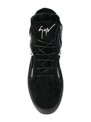 GIUSEPPE ZANOTTI Kriss Studded High Top Sneakers - Black
