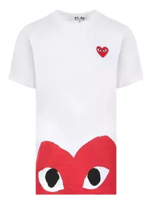 PLAY COMME DES GARCON Comme Des Garçons Play Logo-Print Cotton T-Shirt