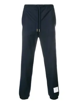 Thom Browne Drawstring-waist Wool Track Pants - Blue