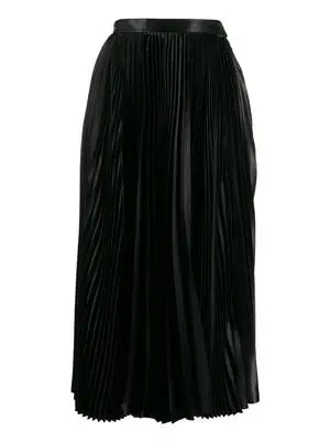 Comme Des Garçons 1992's Pleated Midi Skirt - Black