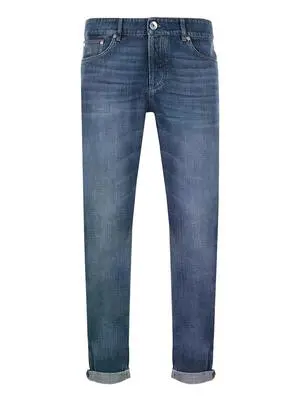 Brunello Cucinelli Logo-patch Jeans - Blue