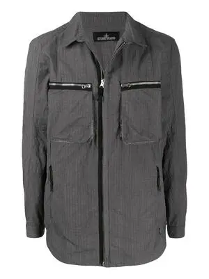 Stone Island Long Sleeve Zipped Pocket Jacket - Grey