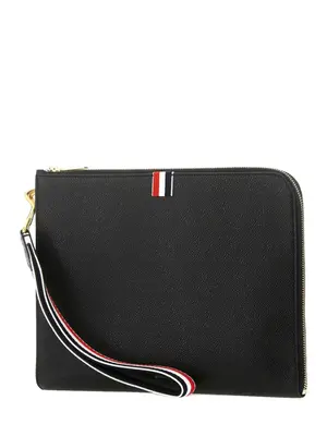 Thom Browne Rwb-strap Gusset Clutch - Black