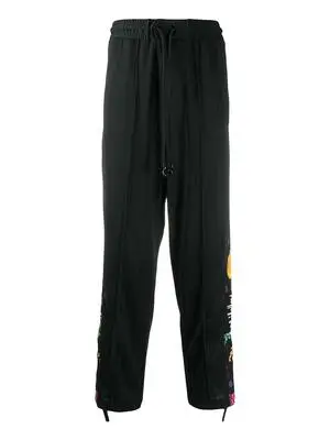 Versace Baroque Print Detailed Track Pants - Black