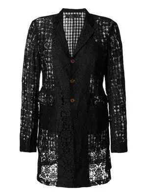 Comme Des Garçons Midi Lace Jacket - Black
