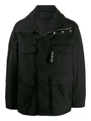 Givenchy Hooded Rain Jacket - Black