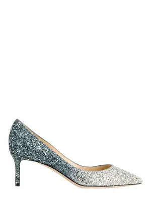 JIMMY CHOO 60mm Romy Glitter Pumps Metallic