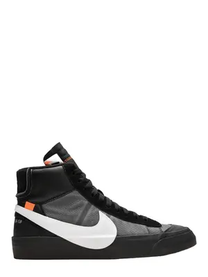 Nike X Off White The : Blazer Mid Grim Reaper Sneakers - Black