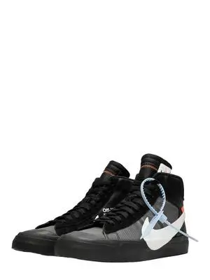 Nike X Off White The : Blazer Mid Grim Reaper Sneakers - Black
