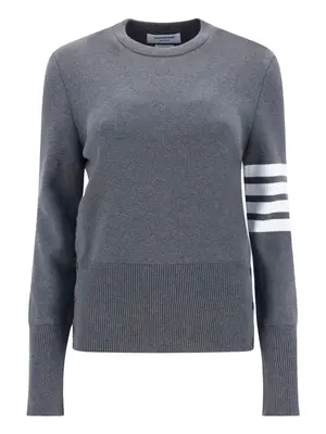 Thom Browne 4-bar Crew-neck Jumper - Grey