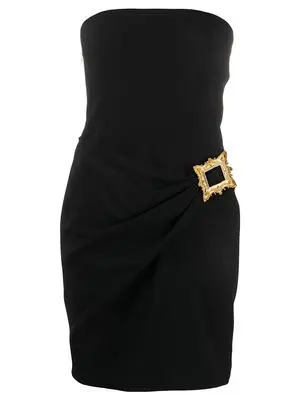 Moschino Strapless Frame Detail Dress - Black