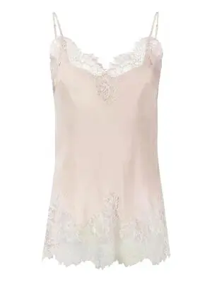 Gold Hawk Lace-trimmed Camisole - Pink