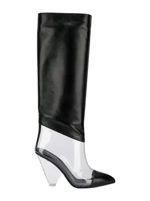 Balmain Pvc Knee High Boots - Black