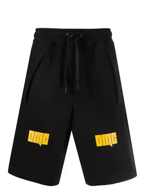 OMC Logo Print Track Shorts - Black