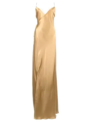 MICHELLE MASON Michelle Mason Strappy Wrap Gown