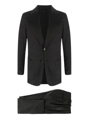 DELL'OGLIO Fitted Two-piece Suit - Black