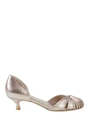 STUDIO CHOFAKIAN Sarah Low-heel Pumps - Metallic
