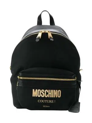Moschino Logo Backpack - Black