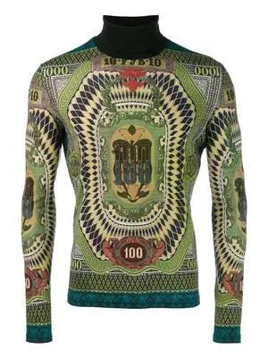 JEAN PAUL GAULTIER 1994 $100 Roll Neck Sweater - Multicolour