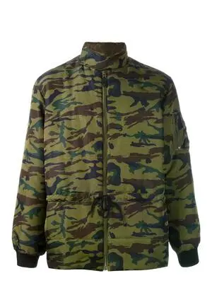 Jean Paul Gaultier Camouflage Padded Jacket - Green