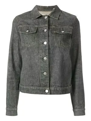 Helmut Lang Buttoned Denim Jacket - Grey